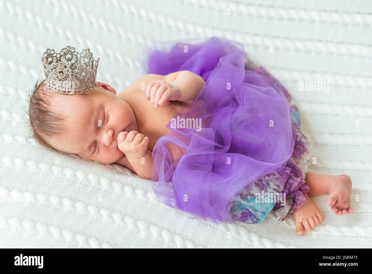 Newborn baby girl princess Stock Photo - Alamy