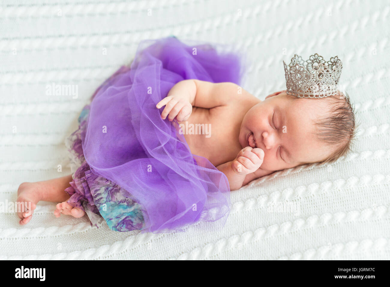 Newborn baby girl princess Stock Photo - Alamy