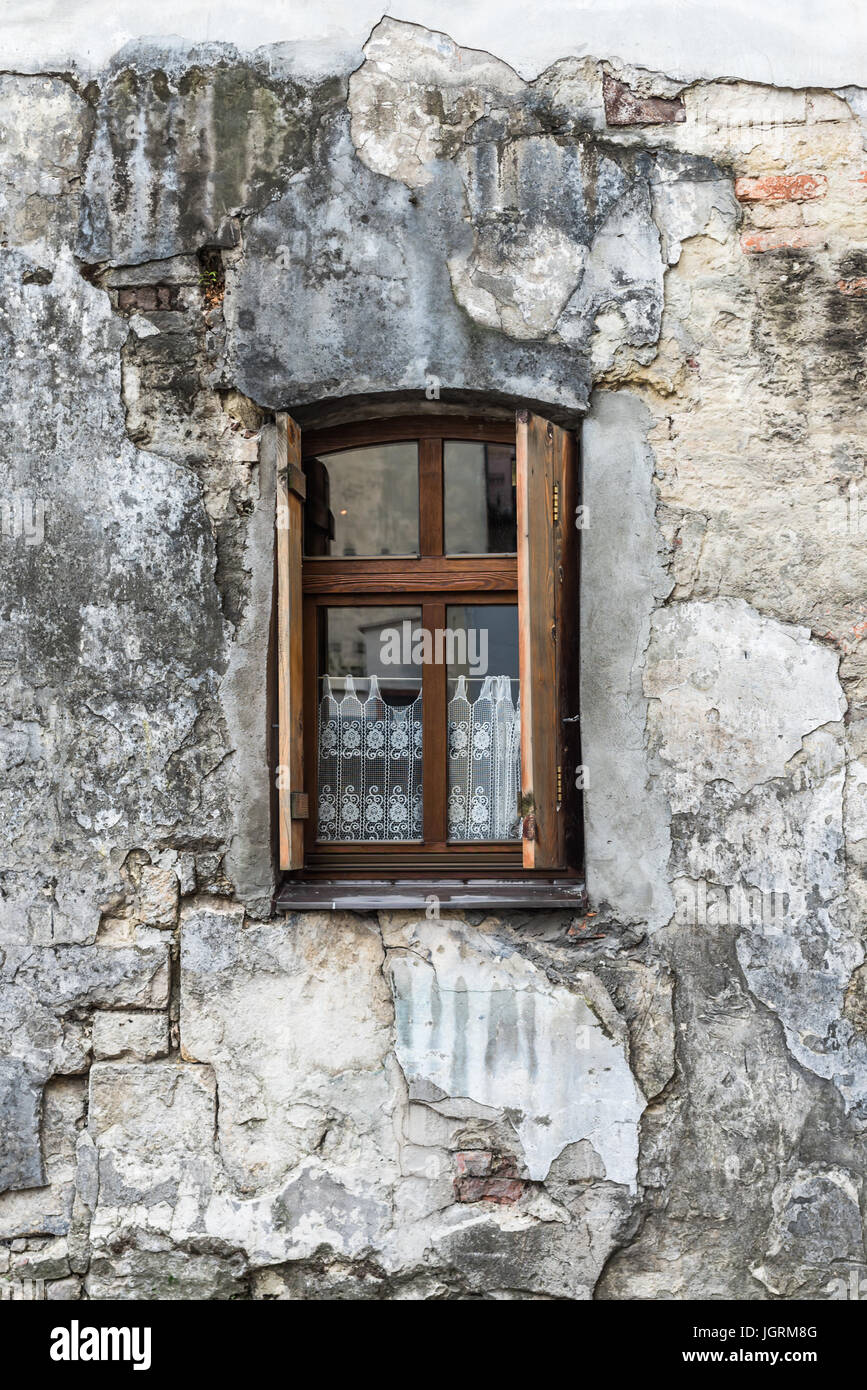 Old window on ancient wall Stock Photo - Alamy