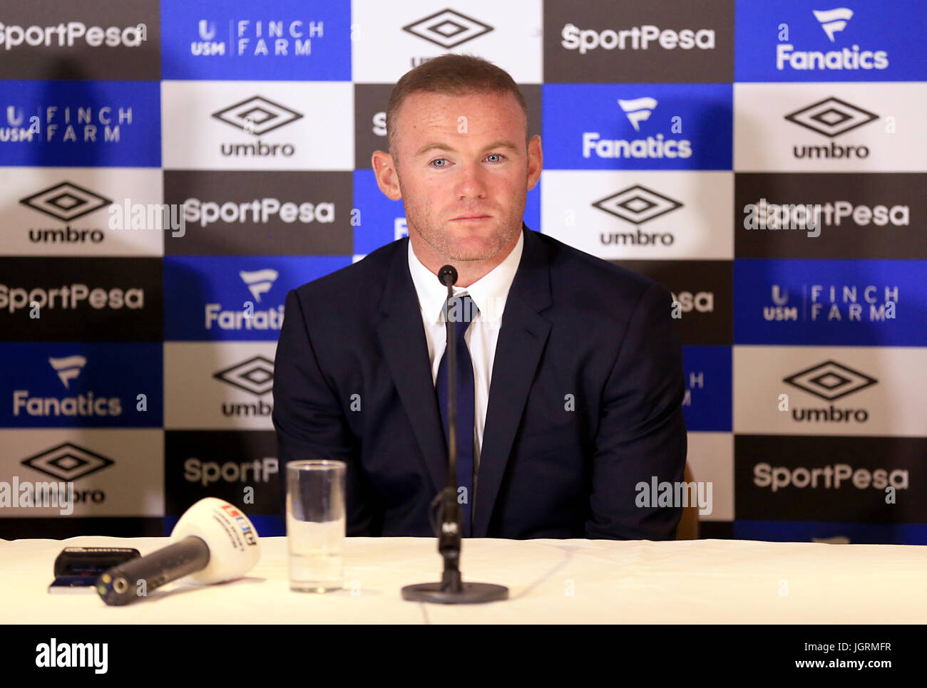 New Everton signing Wayne Rooney and manager Ronald Koeman during the ...