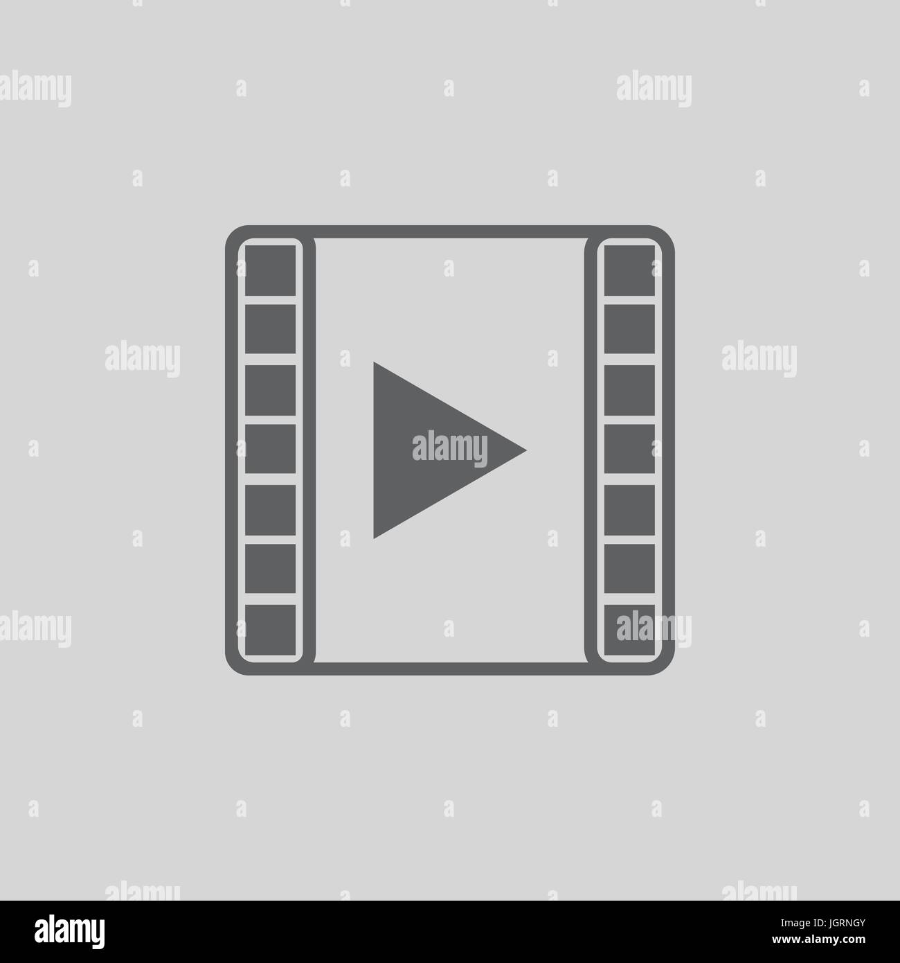 video icon, vector illustration isolated on grey background Stock ...