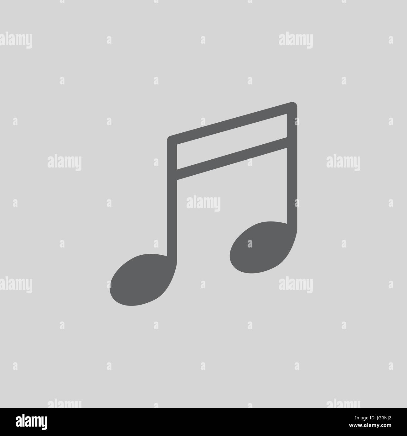 Grey music note tone line Stock Vector Images - Alamy