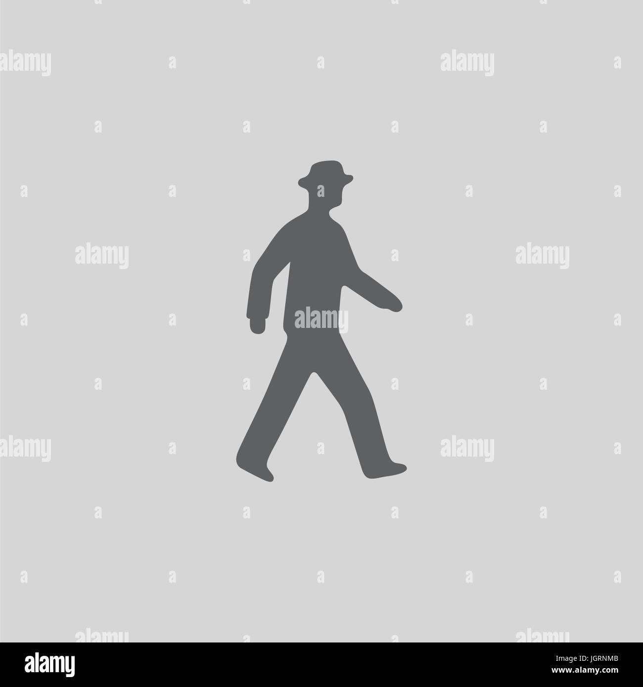 businessman. person, man vector icon illustration isolated on grey ...