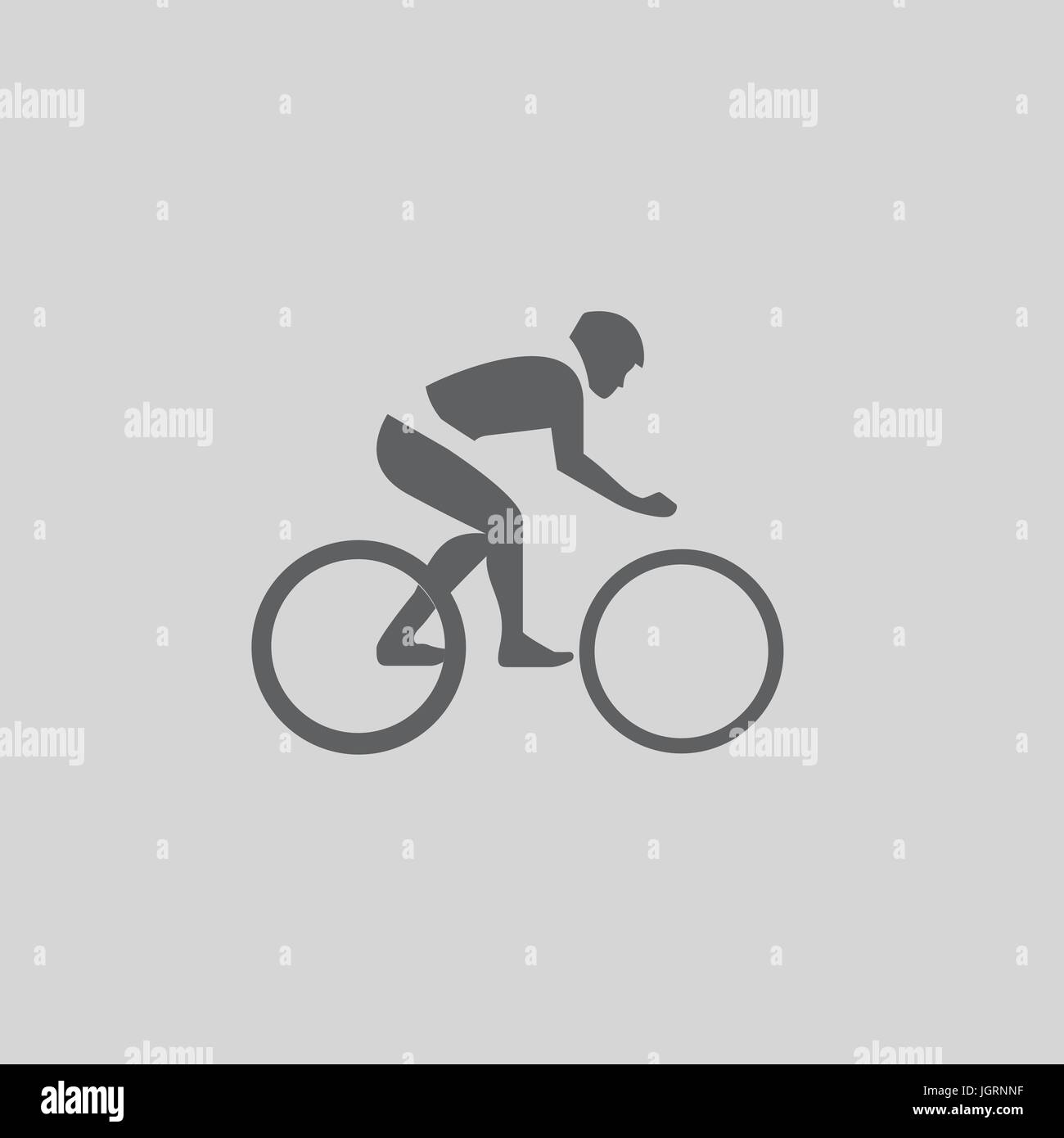 cycling icon. sign isolated on grey background. concept design style ...