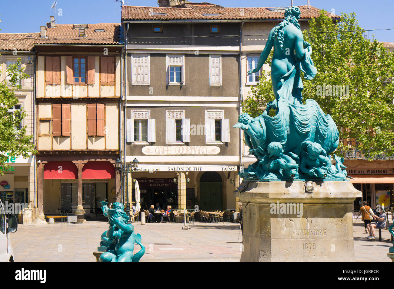 Town Centre in Limoux, SW France Stock Photo - Alamy