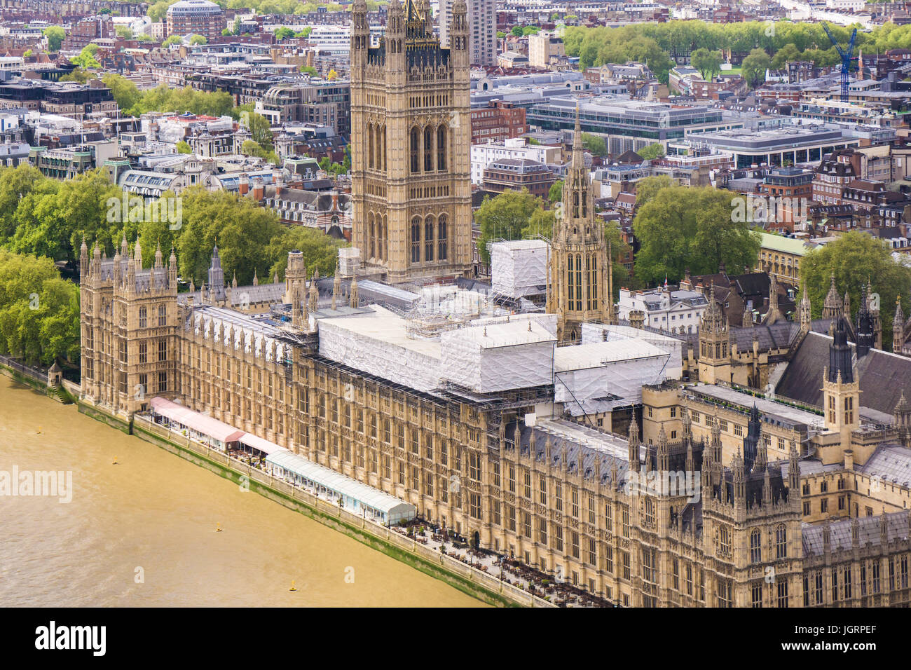 Houses of parliament aerial view hi-res stock photography and images ...