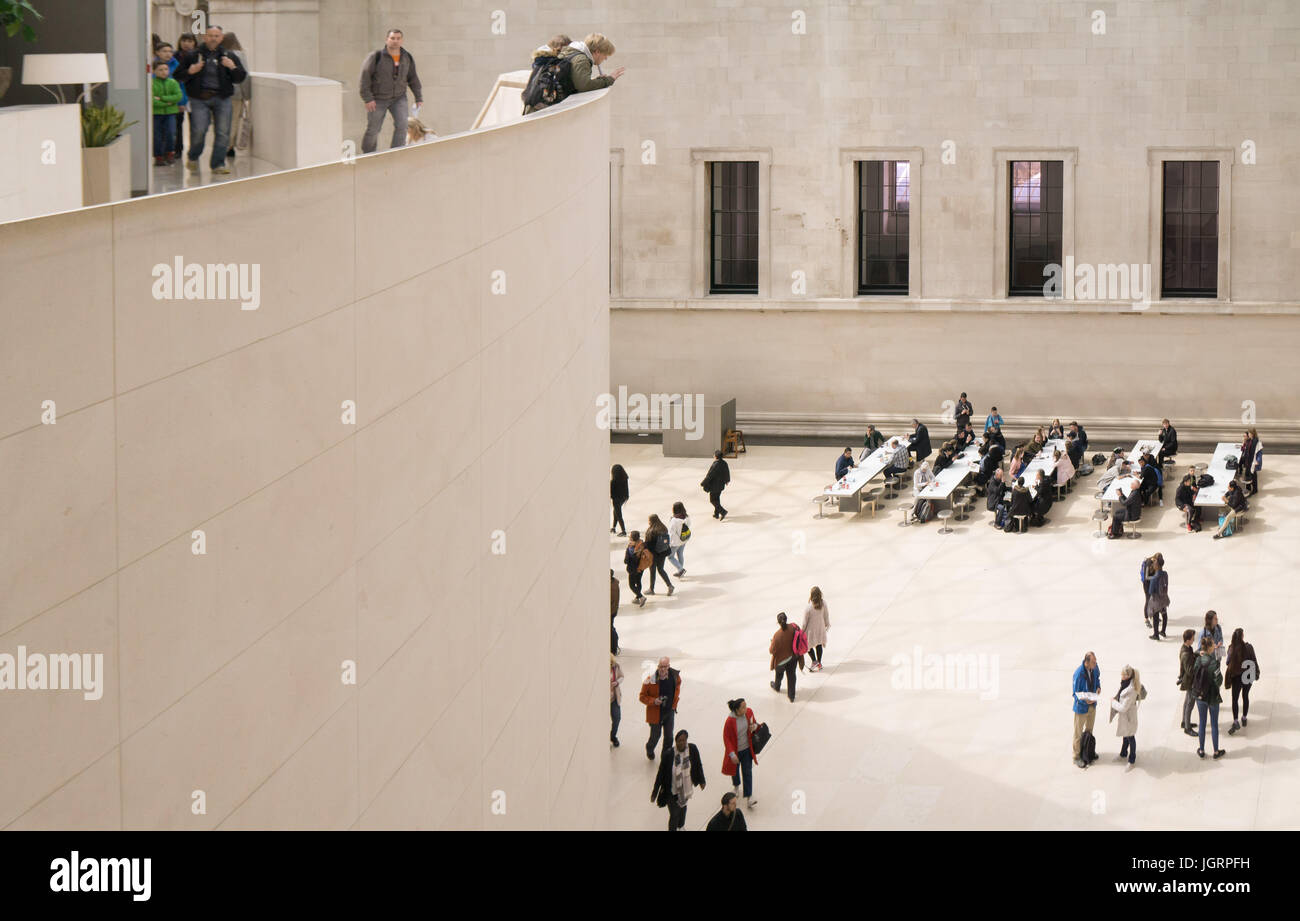 The British Museum in London - the main hall Stock Photo - Alamy