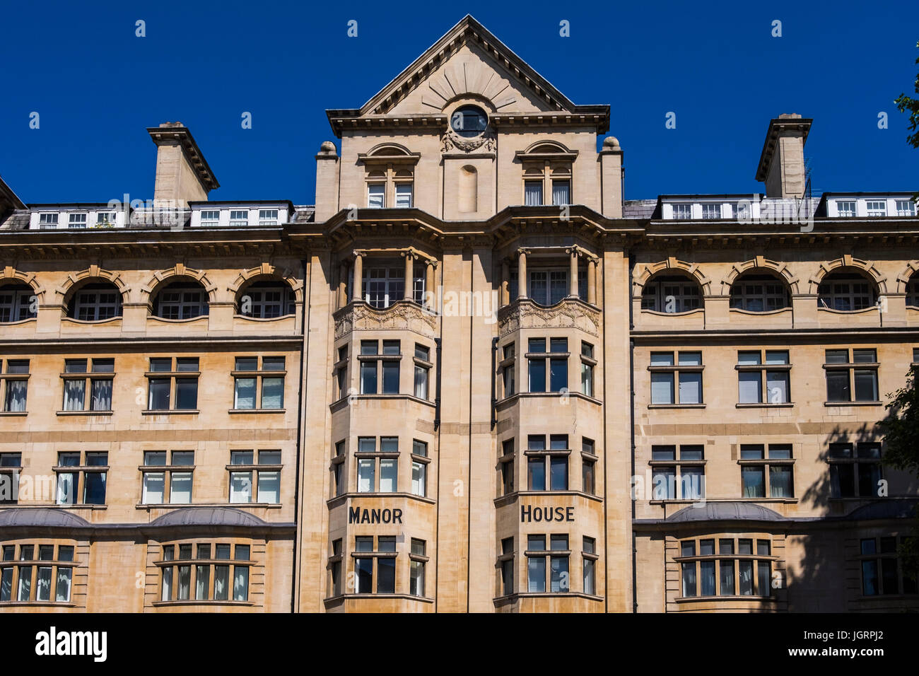 Manor House mansion block on the Marylebone Road, City of Westminster ...