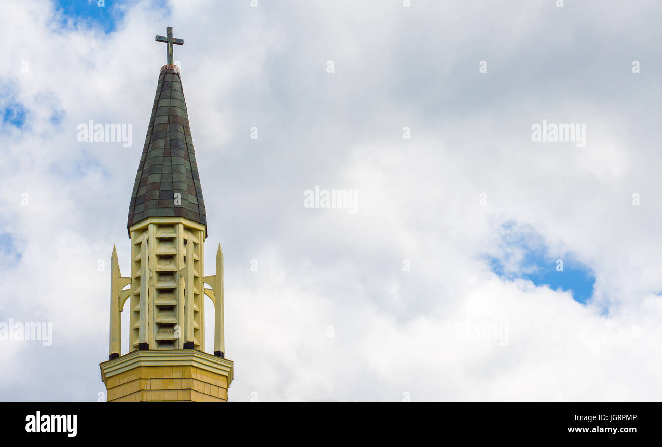 colonial carved church spire in Massachusetts Stock Photo - Alamy