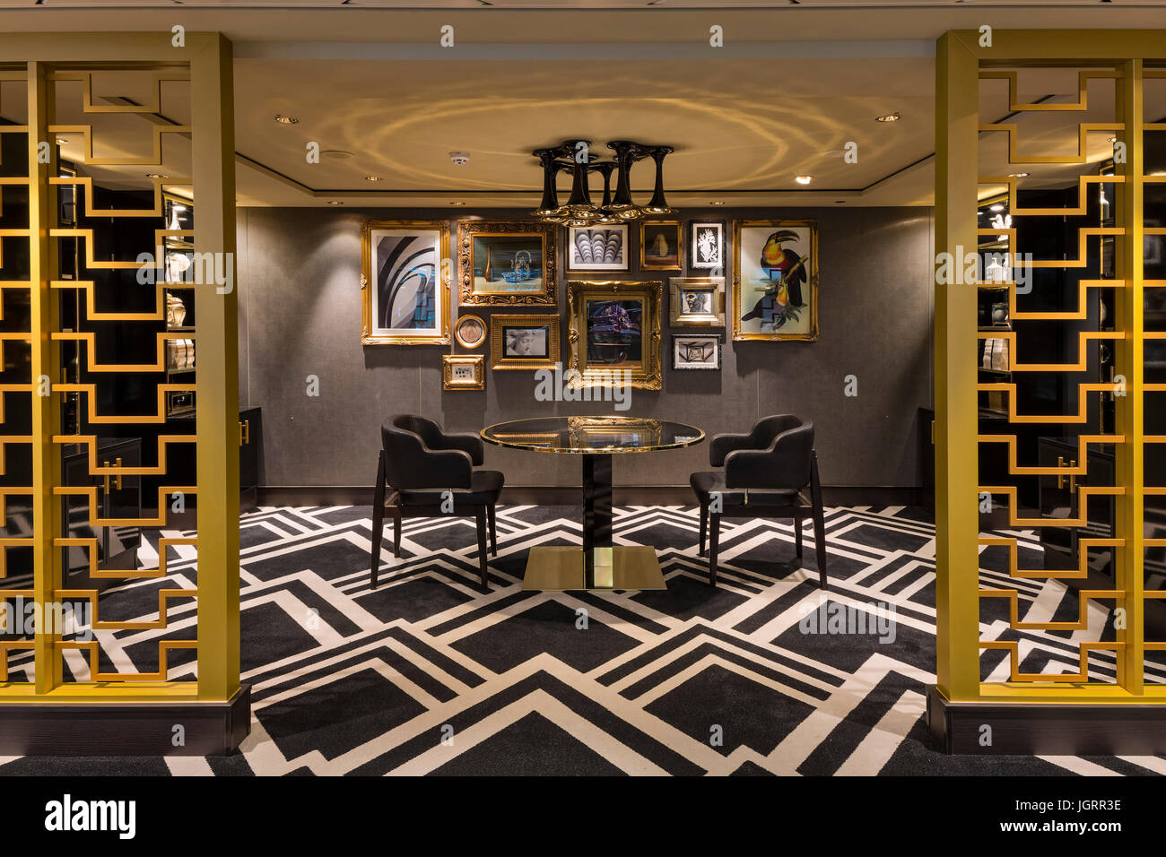 Private room within VIP lounge. Genting Dream Cruise Ship, NA, China ...