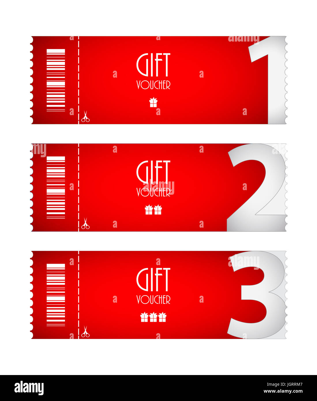 special voucher design, gift card, advertisement labels Stock Photo - Alamy