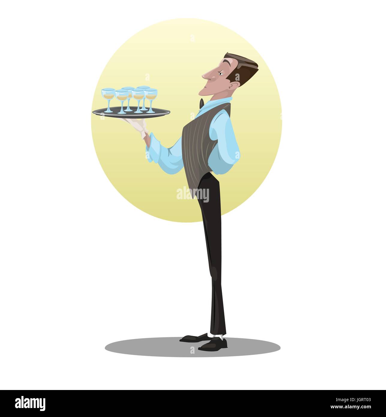 Funny Waiter Cartoon