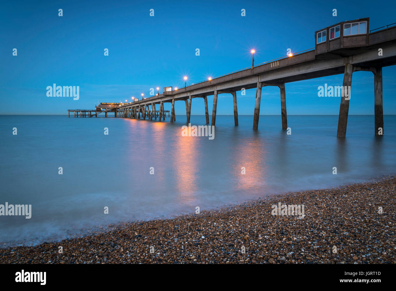 Deal Pier dusk Stock Photo - Alamy