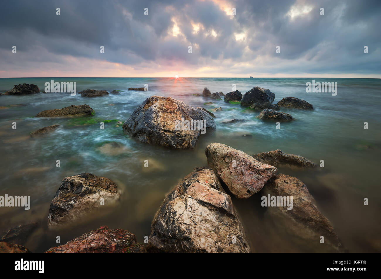 Beautiful seascape. Nature composition Stock Photo - Alamy