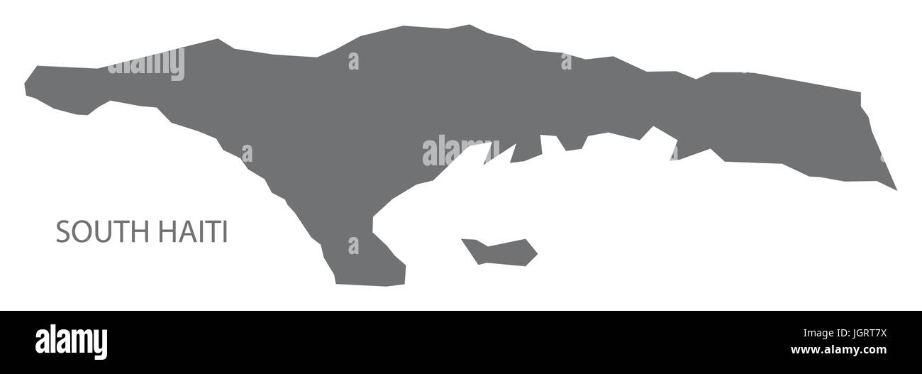 South Haiti map grey illustration silhouette Stock Vector Image & Art ...