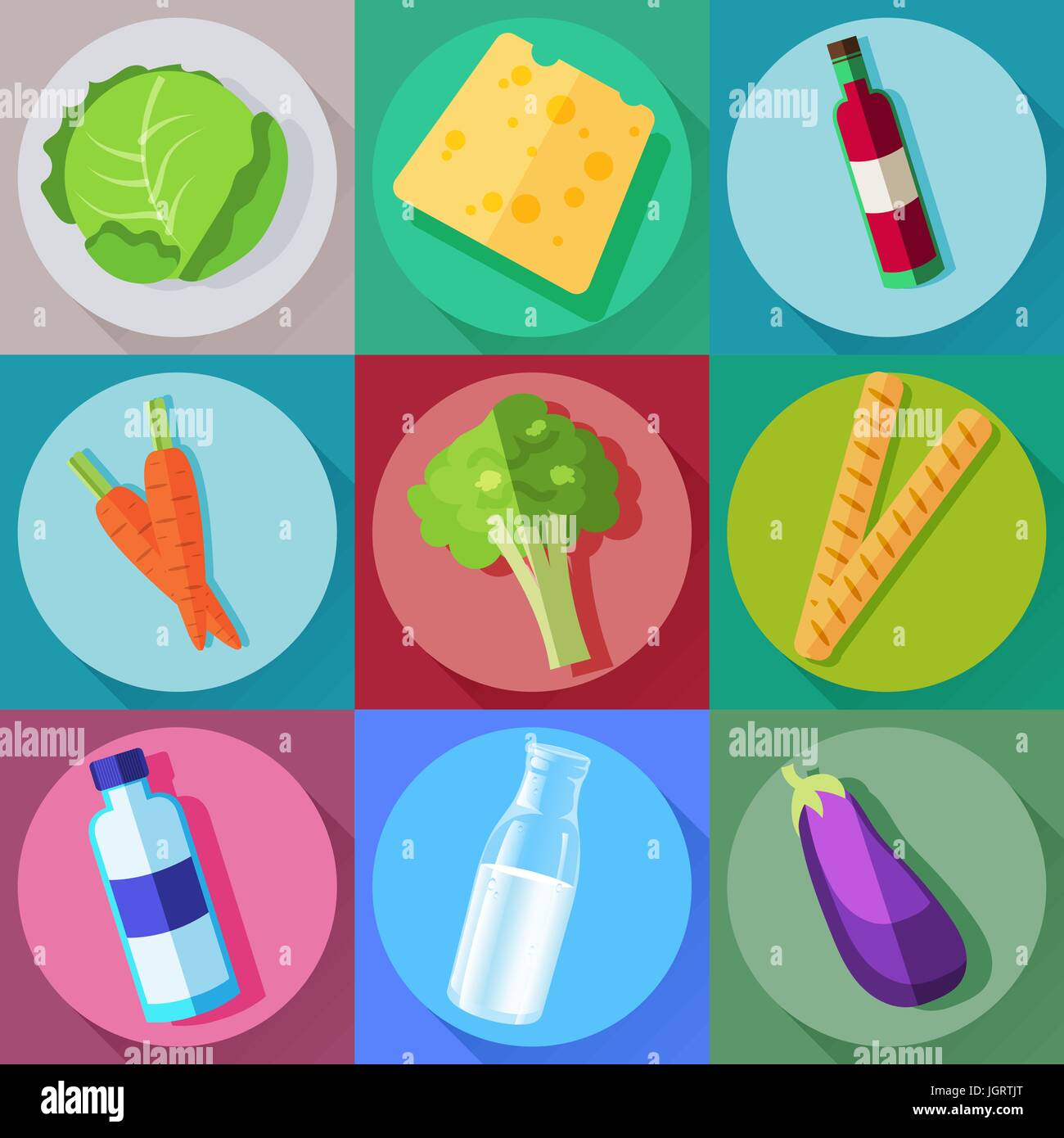 Vector food icons set Stock Vector Image & Art - Alamy