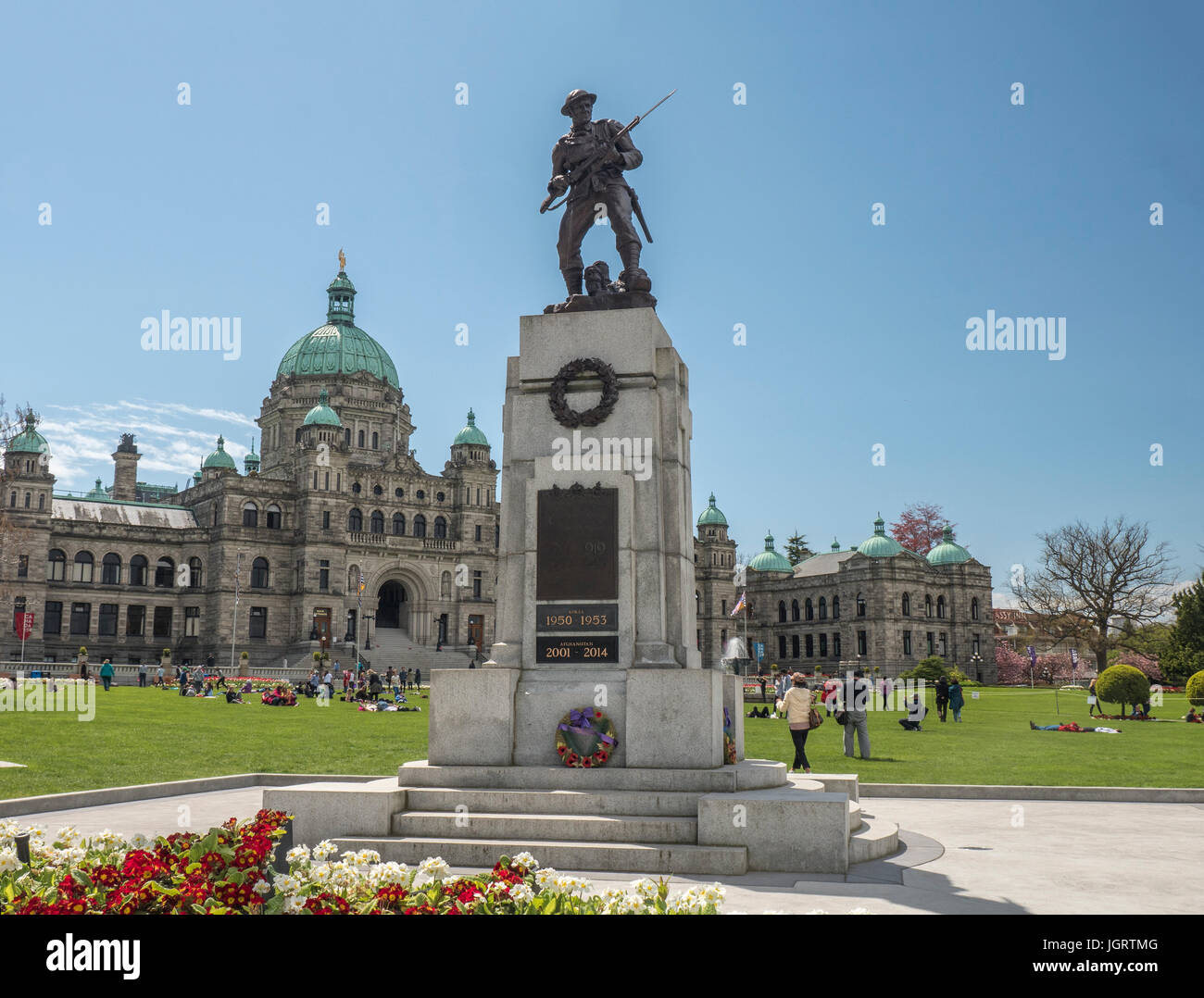 The Cenotaph In The Grounds Of The B.C. Legislature Victoria Canada ...