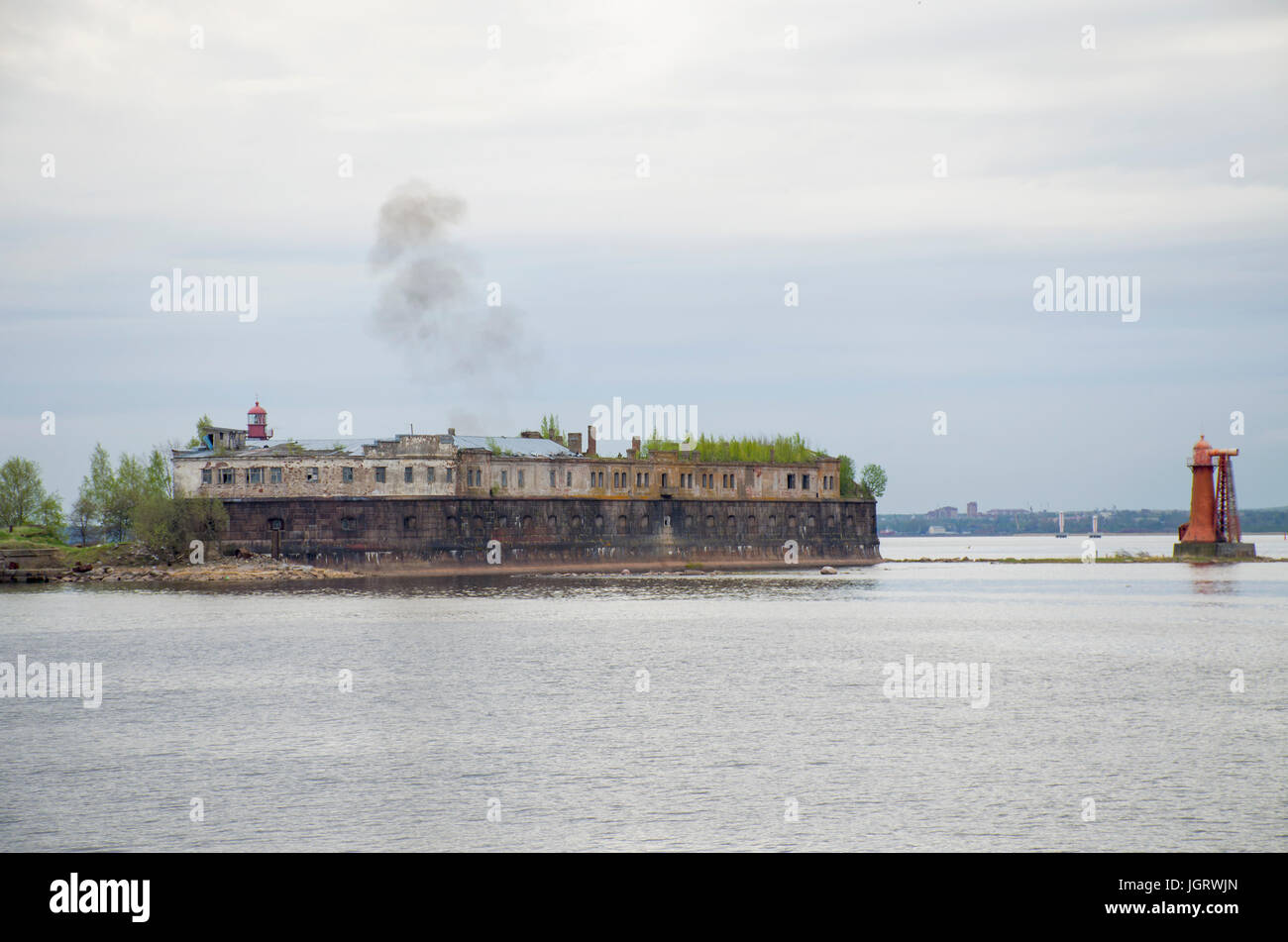 Old fort Kronshlot in Kronstadt Russia Stock Photo - Alamy