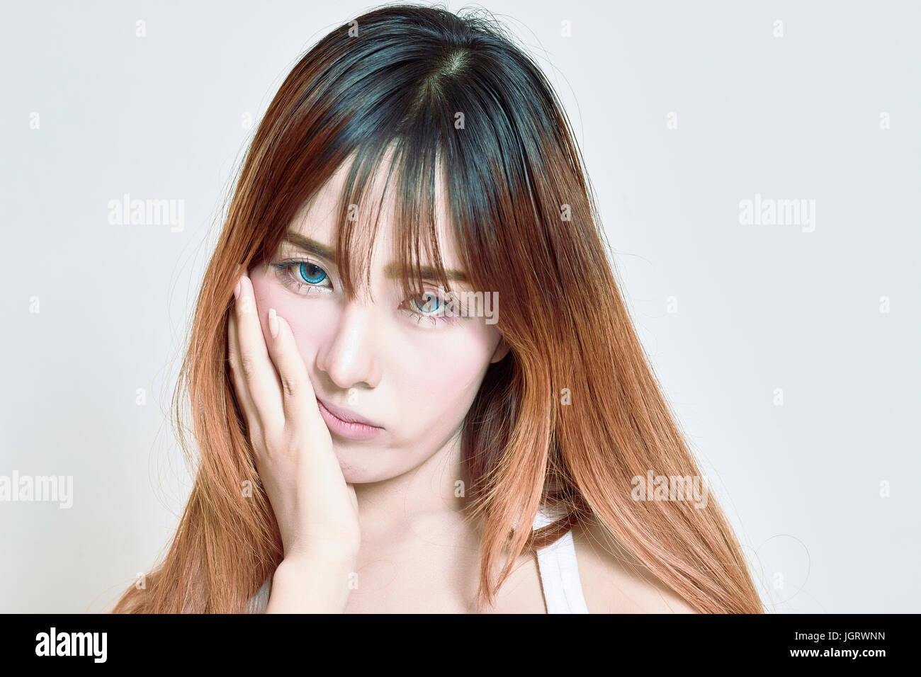 Asian teen sad hi-res stock photography and images - Alamy