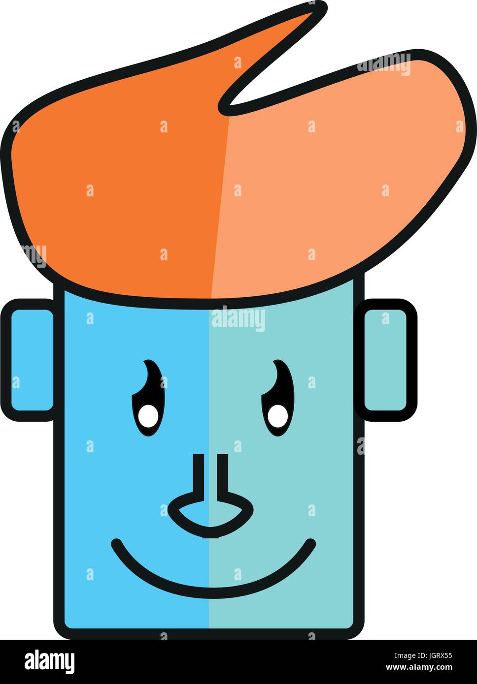 Blue face smiling character 01 Stock Vector Image & Art - Alamy