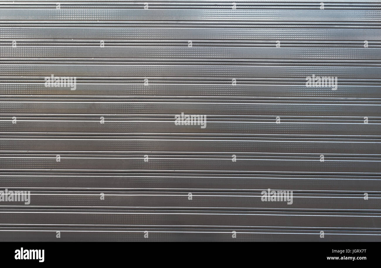 Closeup texture of metal profiled sheet fence decking Stock Photo - Alamy