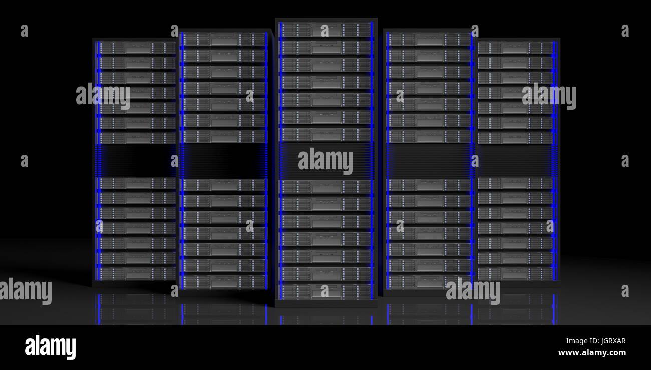 Computer server storage units isolated on white background. 3d ...