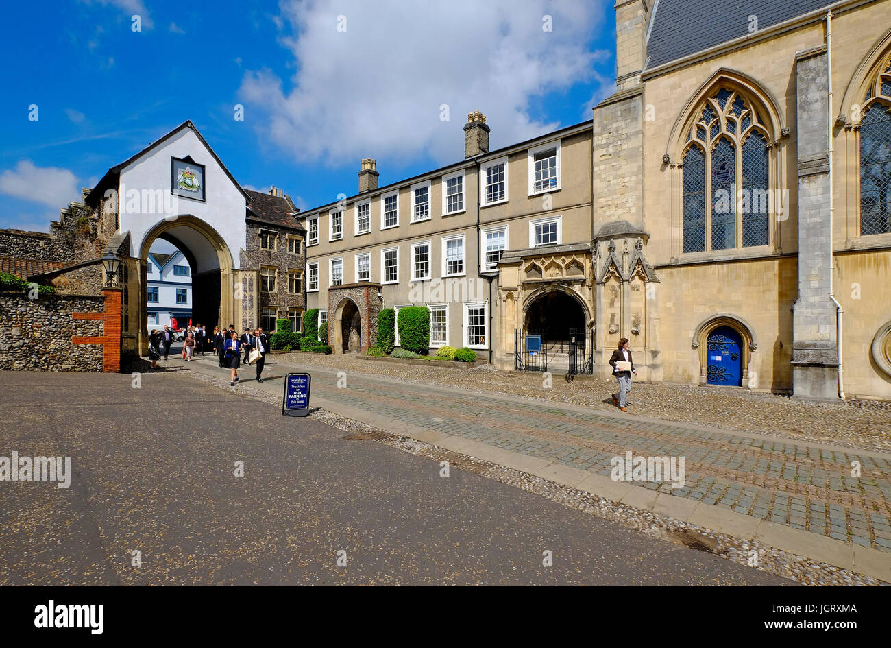 norwich cathedral, erpingham gate, the close, norwich, norfolk, england ...