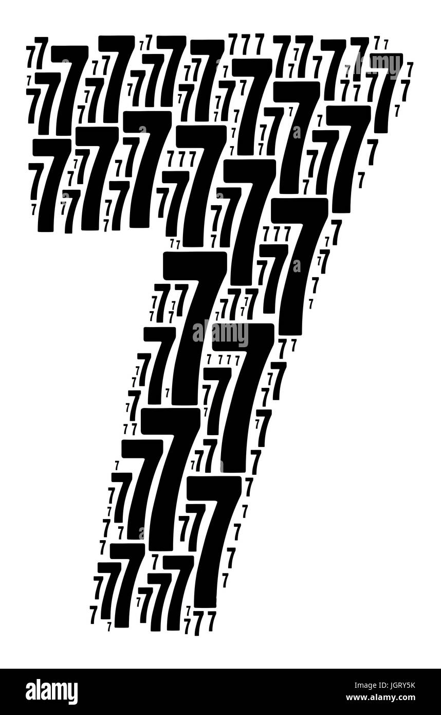 Number seven logo Black and White Stock Photos & Images - Alamy