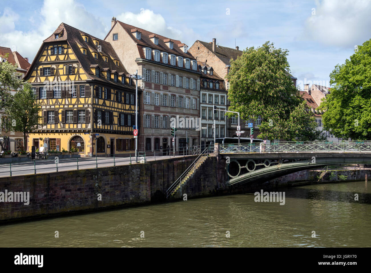 The historic city of Strasbourg in the Alsace region of France. This ...