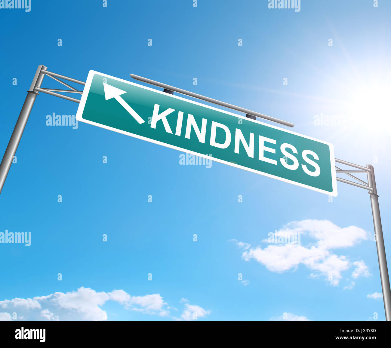 Illustration depicting a sign with a kindness concept Stock Photo - Alamy