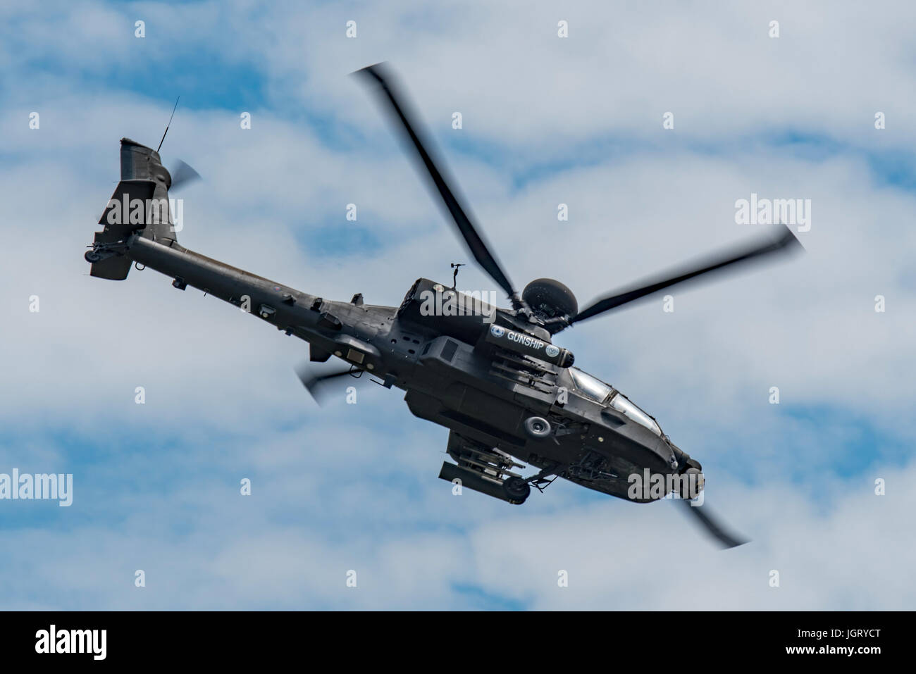 The Army Air Corps Apache AH1 displaying at the 2017 Yeovilton ...