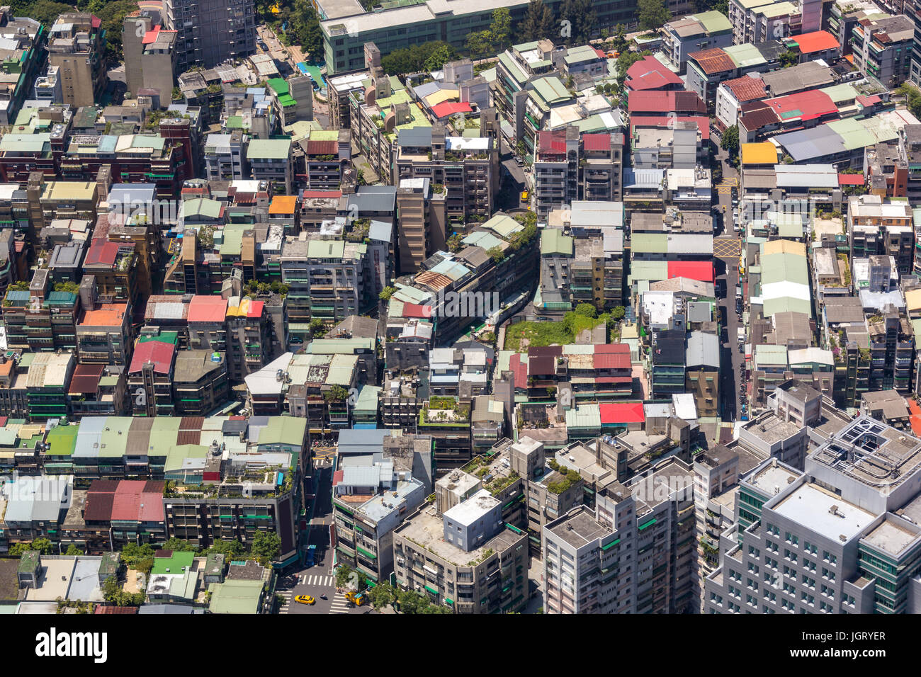 Aerial view of Taipei city downtown skyline of Taiwan Stock Photo - Alamy