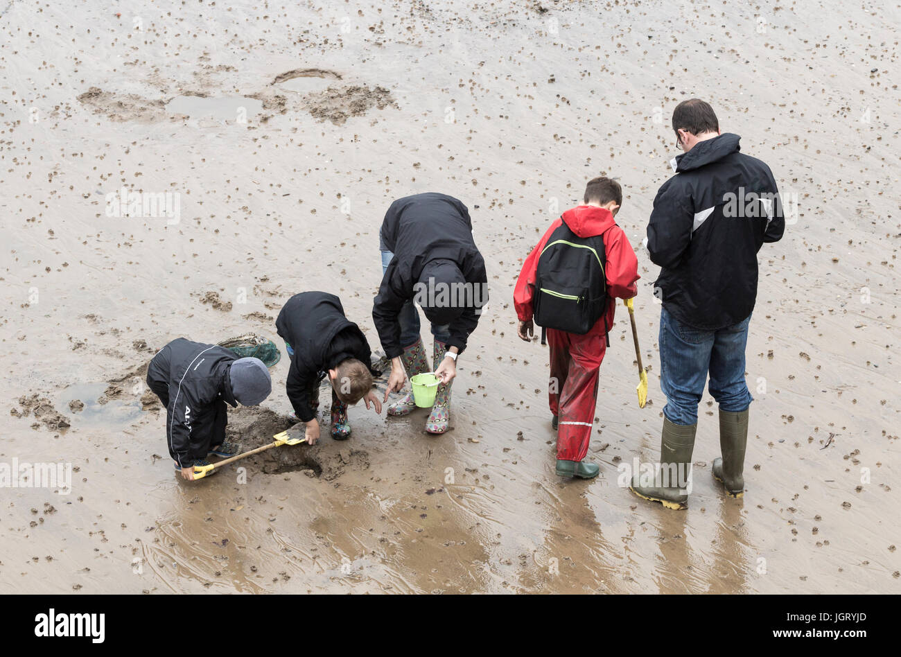 Rain beach england hi-res stock photography and images - Alamy