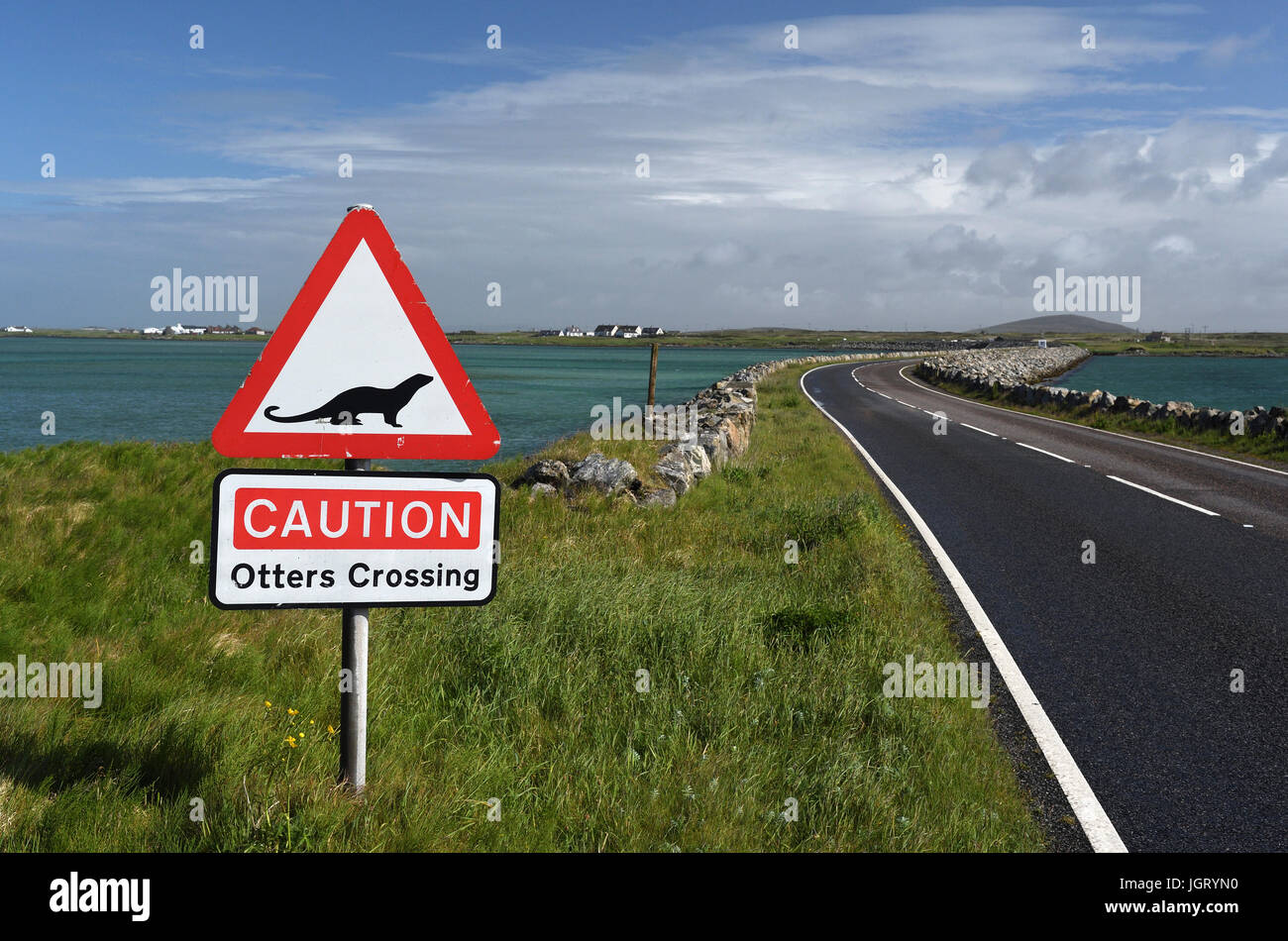 causeway;between benbecula and south uist;creagorry;caution;otters ...