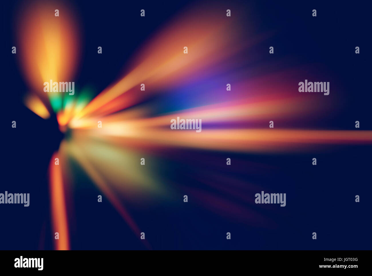 Blurry Illumination and night lights, car traffic motion blur the speed ...