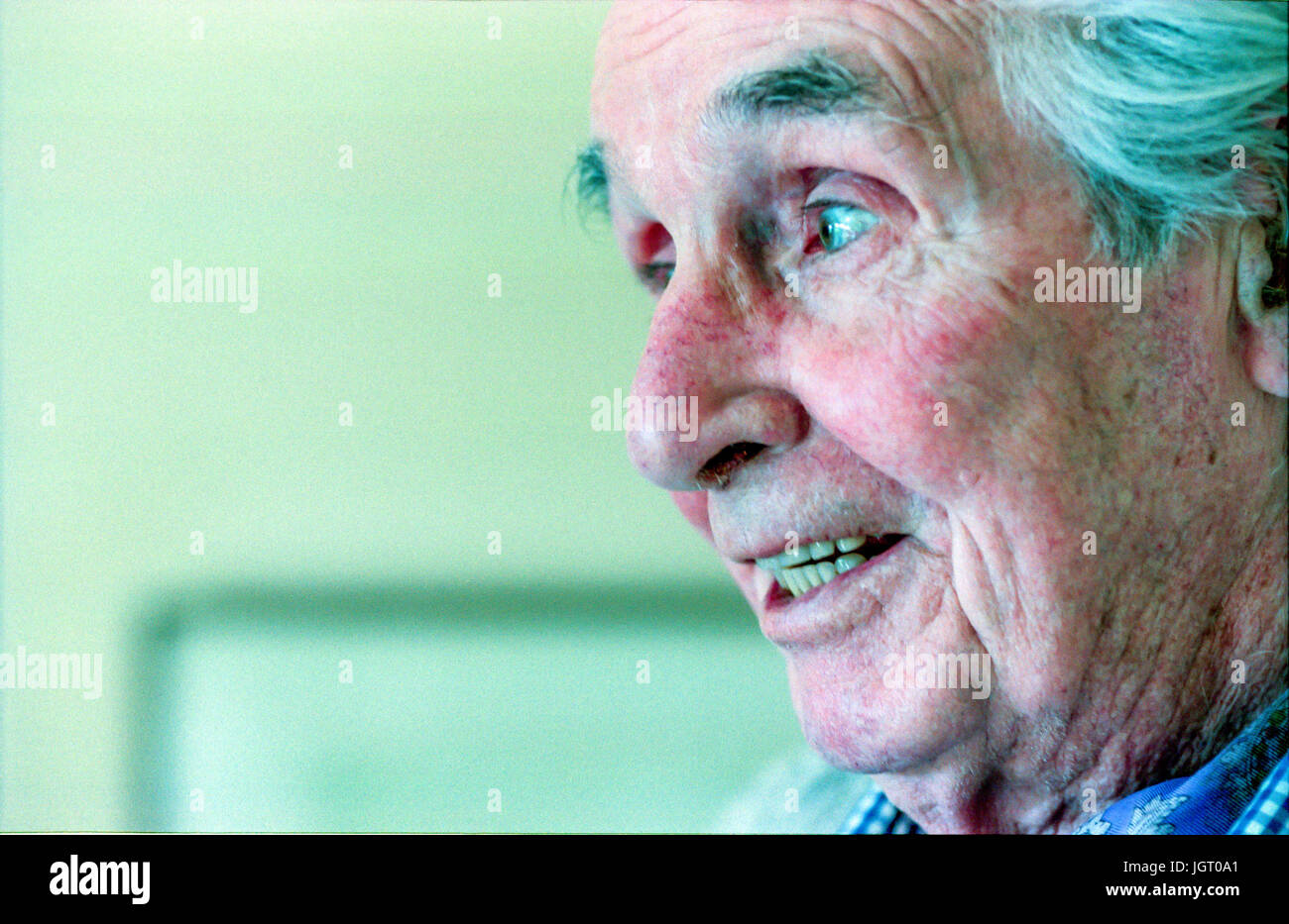 Ex-PoW in Stalag Luft 3, Frank Day, pictured at home in Bosham Hoe ...