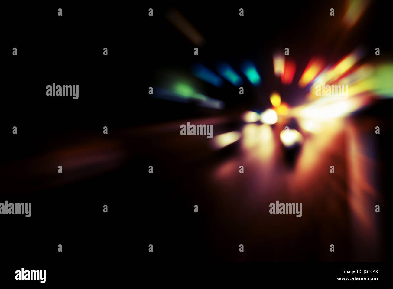 Blurry Illumination and night lights, car traffic motion blur the speed ...