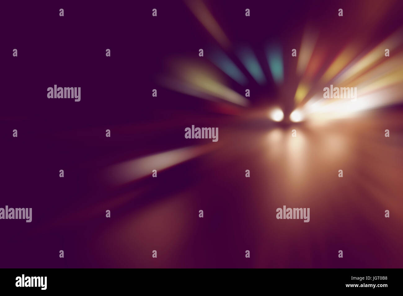 Blurry Illumination and night lights, car traffic motion blur the speed ...