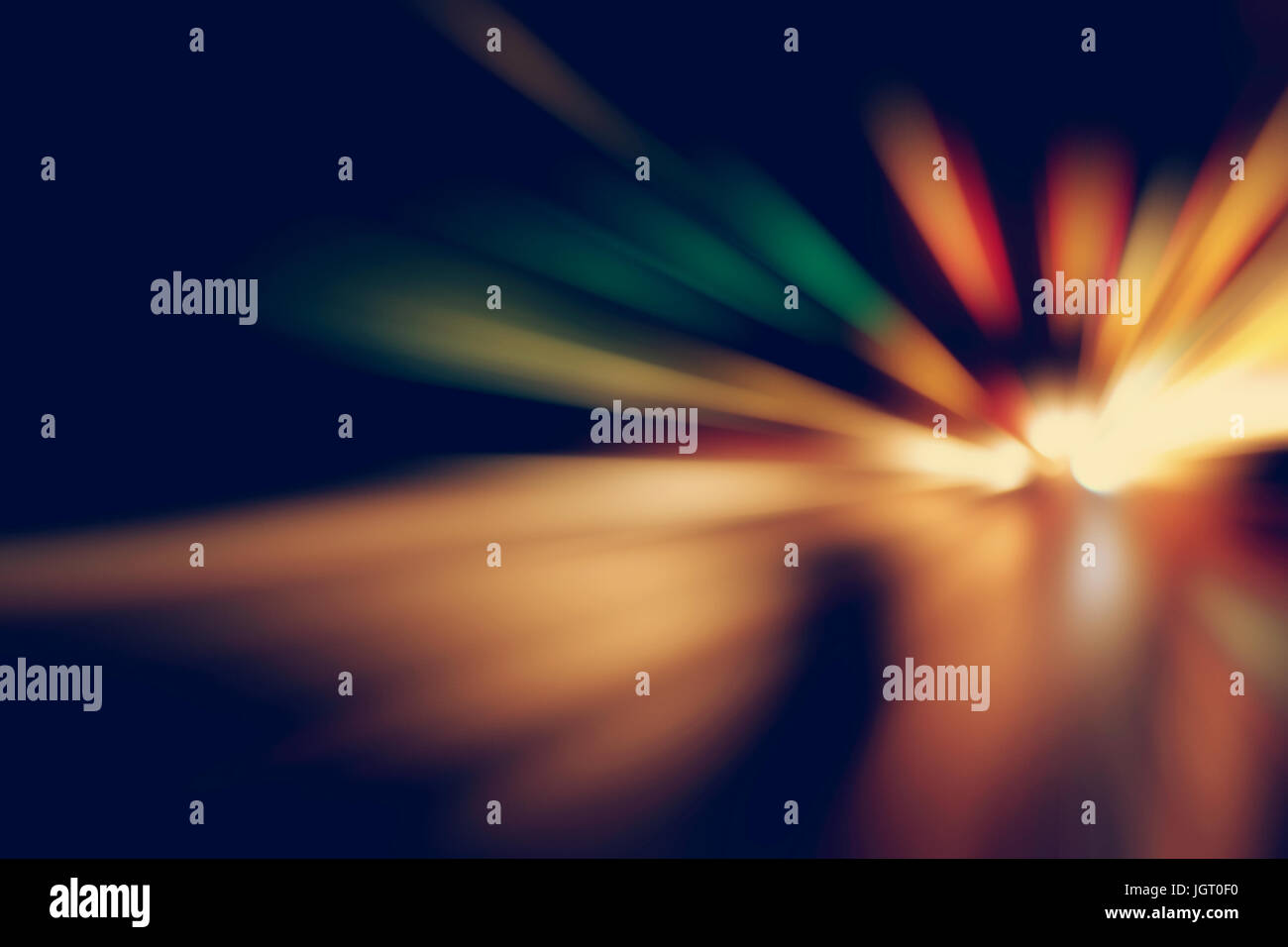 Blurry Illumination and night lights, car traffic motion blur the speed ...