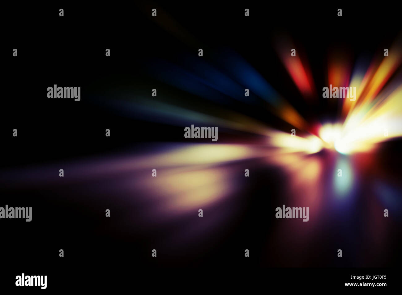 Blurry Illumination and night lights, car traffic motion blur the speed ...