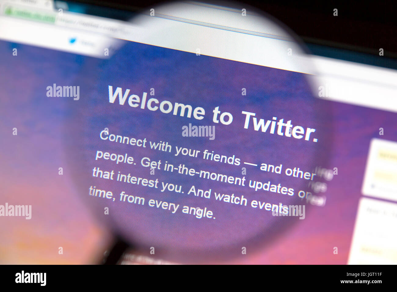 Twitter login page hi-res stock photography and images - Alamy