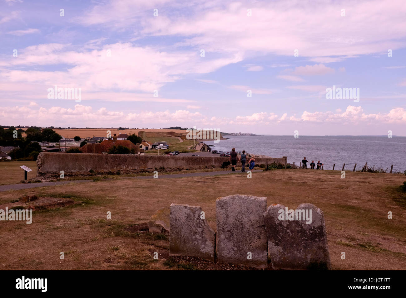 reculver bay is a village and coastal resort in kent south east of ...