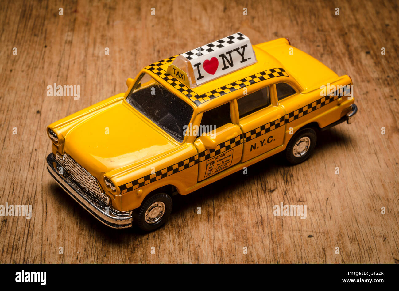 New York City Yellow Taxi Model Car, The old fashioned Checker Cab ...