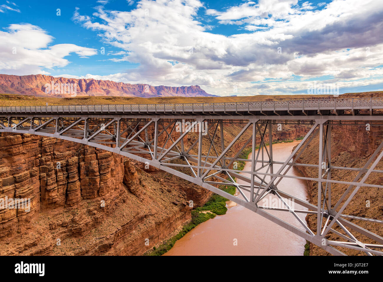View of Navajo Bridge in Marble Canyon in Arizona Stock Photo - Alamy