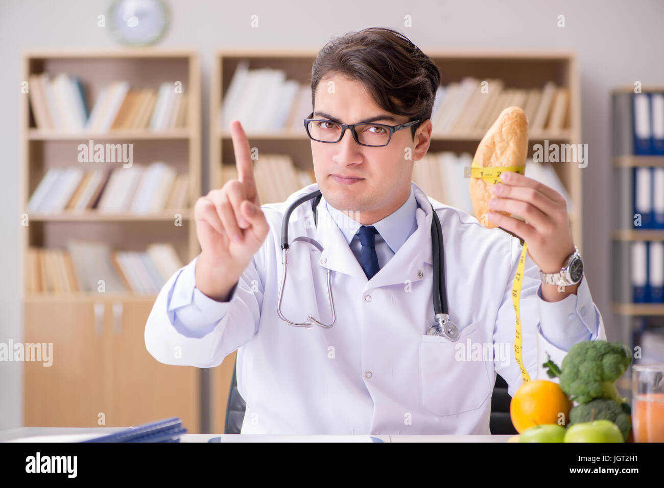 Scientist studying nutrition in various food Stock Photo - Alamy