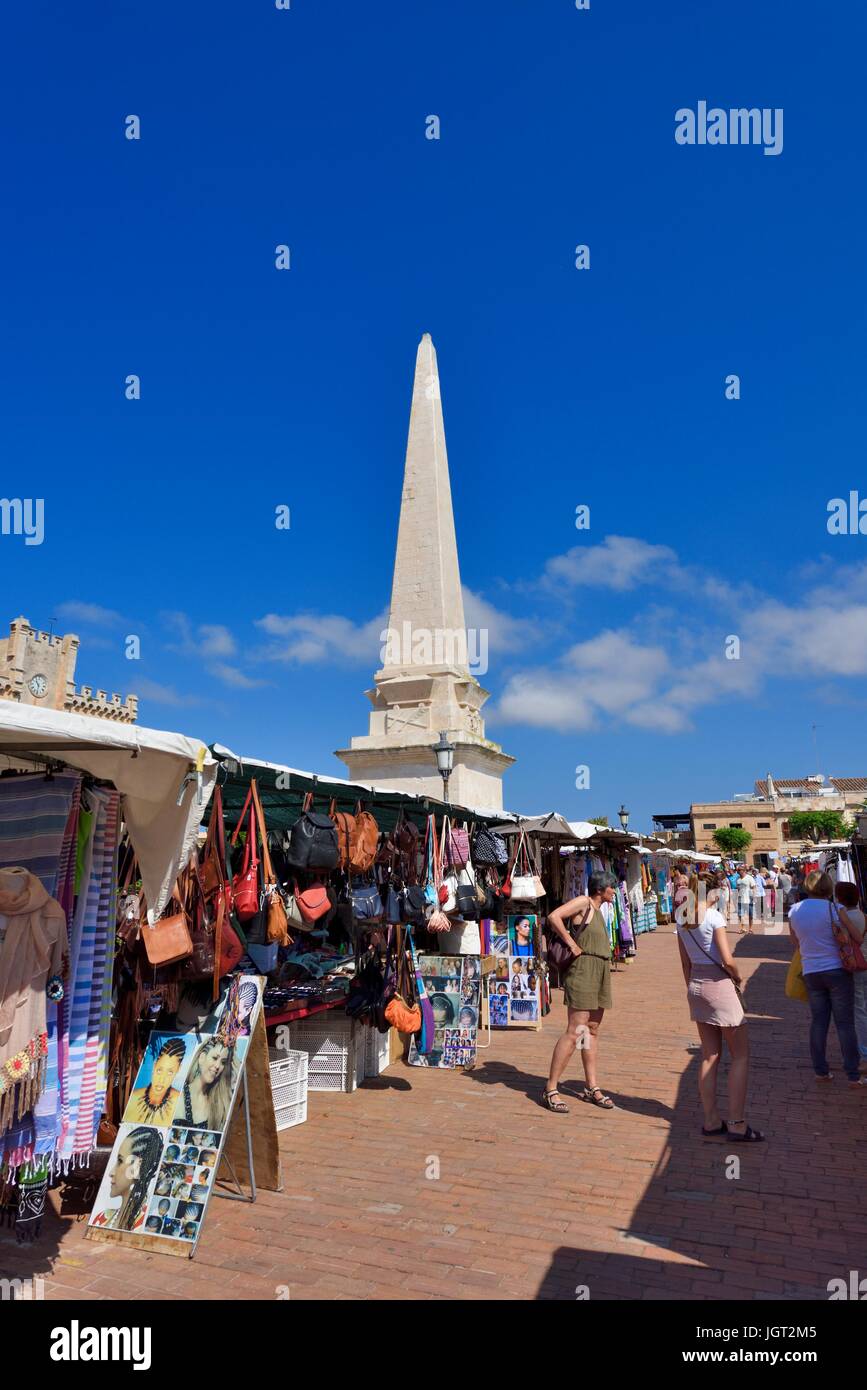 Market day Ciutadella Menorca Minorca Spain Stock Photo - Alamy