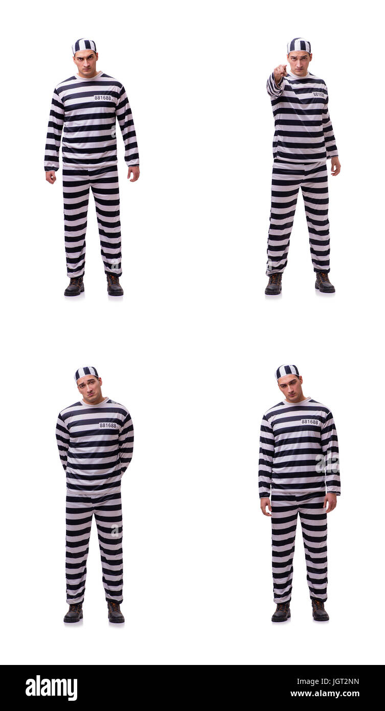 Man prisoner isolated on white background Stock Photo - Alamy