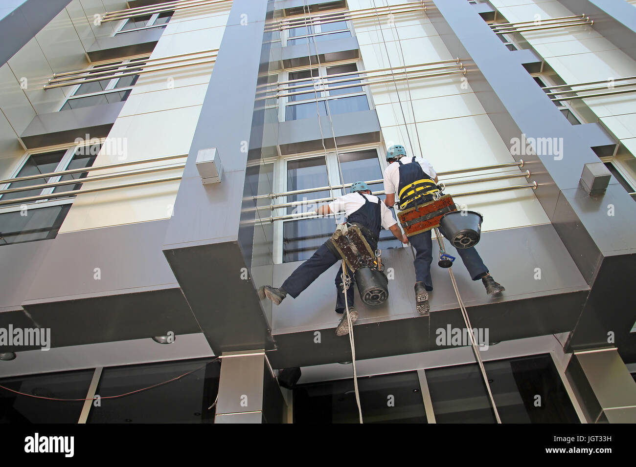Modern building exterior cleaning hi-res stock photography and images ...