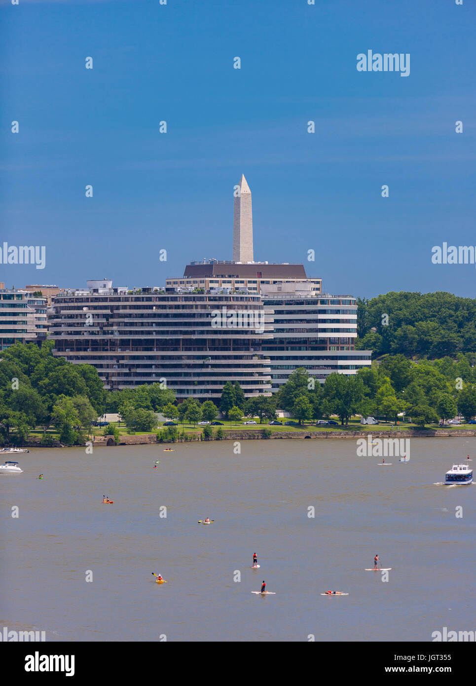 WASHINGTON, DC, USA - Watergate Complex, on the Potomac RIver, and ...