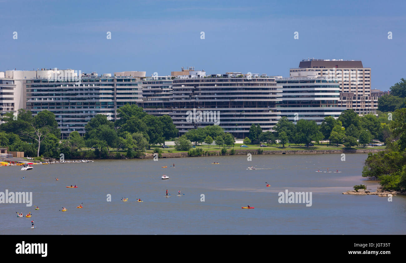 WASHINGTON, DC, USA - Watergate Complex, on the Potomac RIver Stock ...